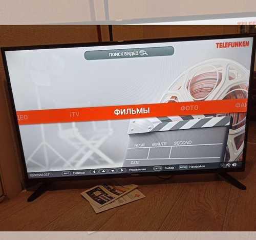 Телевизор telefunken 43 дюйма 110 см full HD T2