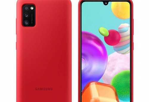 Оригинал Чехол Silicone Cover на Samsung A41 (Red)