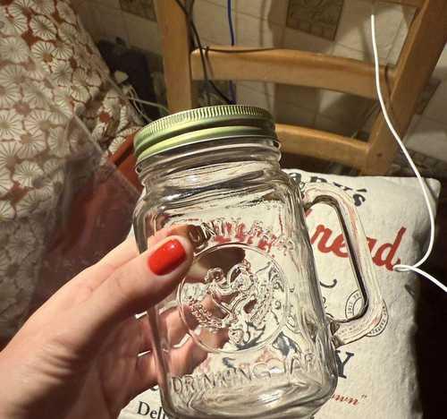 Банка jar для смузи, коктейлей и горячих напитков