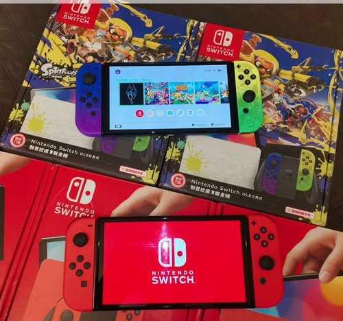 Nintendo Switch Oled Mario, Splatoon прошитая