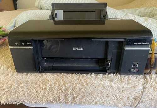 Цветной принтер epson Stylus Photo T50 с снпч бу