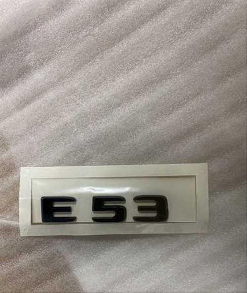 Шильдик E53 amg чёрный