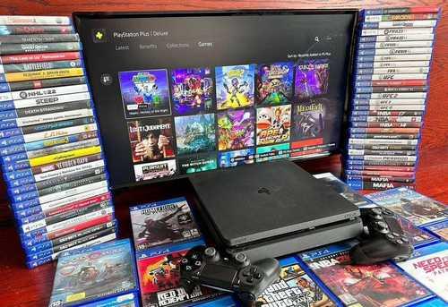 PlayStation 4 Slim + 110 игр