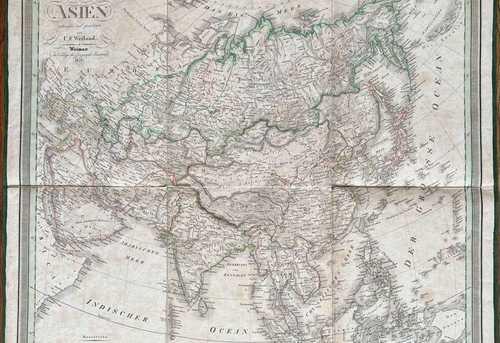 Карта Азия (Asien) - Азиатская Россия 1828г