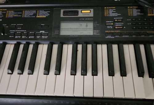 Синтезатор casio CTK 2400+стойка+наушники+чехол