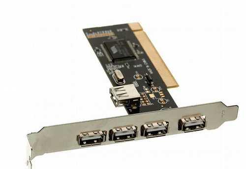 Контроллер USB в PCI на 5 портов новый