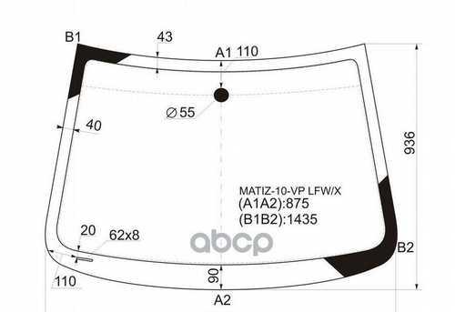 Стекло лобовое Chevrolet Spark 10-16 / Daewoo M