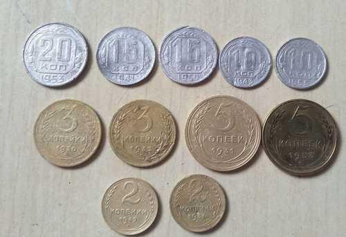 11 монет СССР с 1930 по 1955
