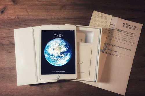iPad mini 3 на 128gb Wi-Fi + Cellular Silver