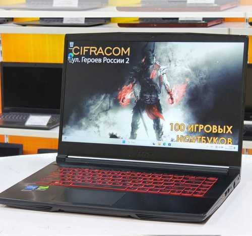 Игровой MSI 15.6" i5-11Th 16Gb GTX 1650 512Gb