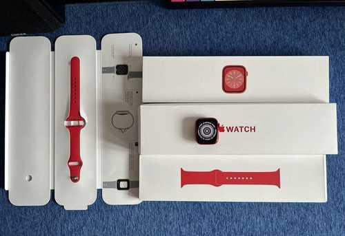 Смарт-часы Apple Watch Series 8 41mm Red 100акб