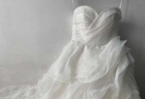 Воздушное свадебное платье из органзы р.44-46
