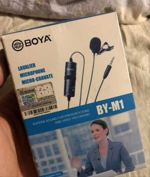 Микрофон петличный boya m1