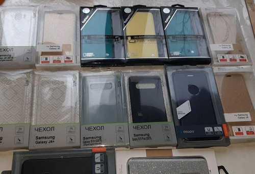 Чехлы для телефонов 31 шт Samsung, Huawei + пленки