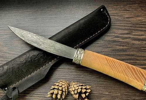 Нож "Якут-2", клинок Дамасская сталь, рукоять стаб