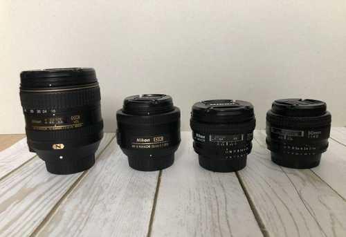 Объективы на Nikon 50, 20, 35, 16-80 mm