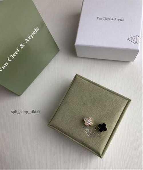 Серьги Van Cleef двухсторонние