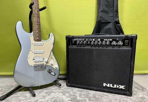 Электрогитара Fender с комбиком NUX