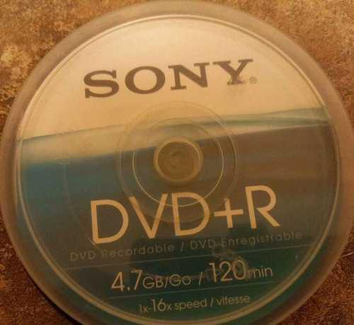 Болванка Sony DVD+R, 4.7 GB
