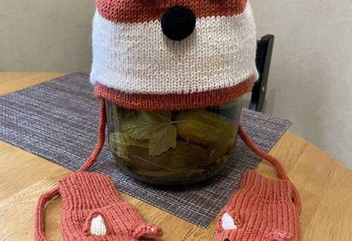 Комплект шапка и варежки