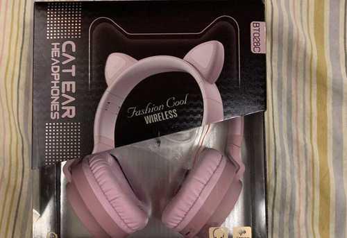 Беспроводные наушники Cat ear bt028 розовые