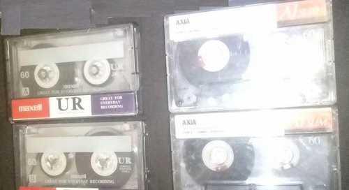 Аудио-кассеты Maxell Axia 60 мин как новые