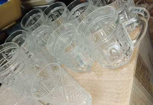 Хрустальные стаканы бокалы кружки