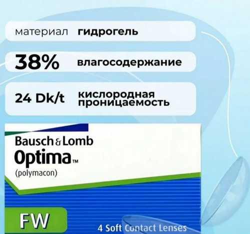 Контактные линзы Optima FW8.7.,1.75