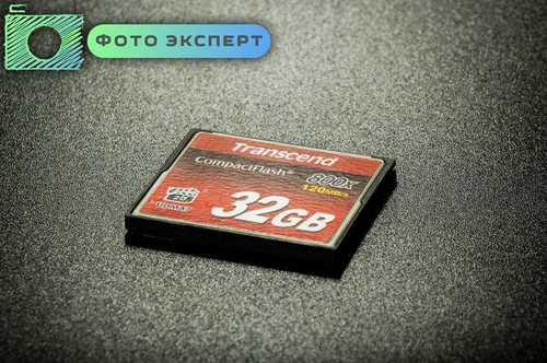 Карта памяти CF Transcend 32 gb бу