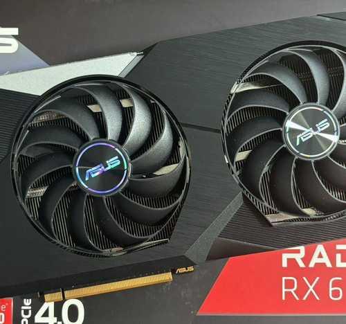 Видеокарты asus rx 6700xt dual/комплект