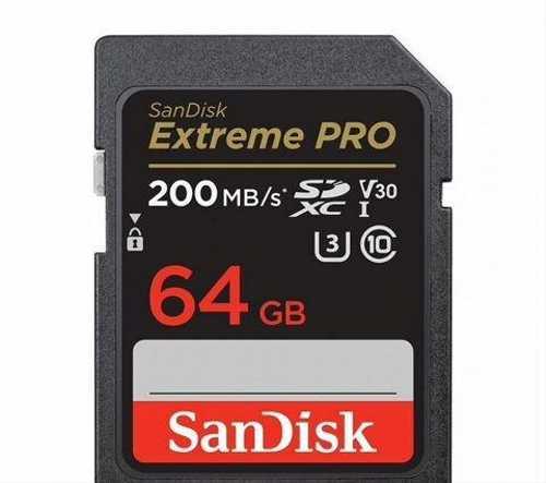 SanDisk sdxc 64GB Extreme Pro U3 4K V30 R200 W90