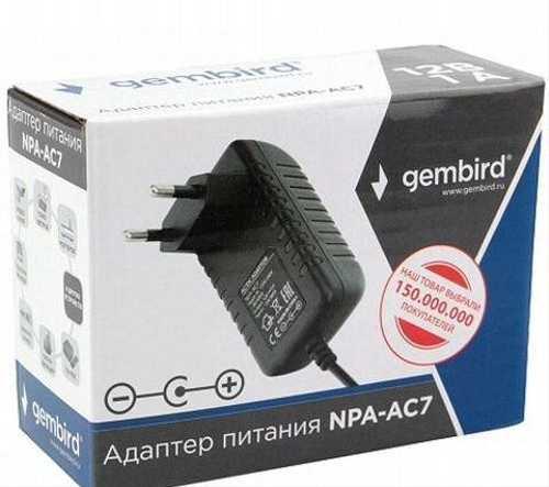 Адаптер 220В на 12В Gembird NPA-AC7 1А штекер 5,5х