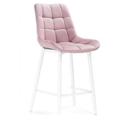Полубарный стул Алст розовый (velutto 37) / белые