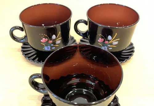 Чайно-кофейные стеклянные пары