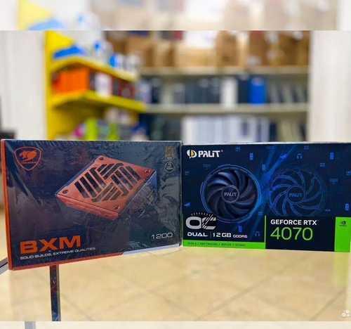 Комплект Palit RTX 4070 12 gb  Cougar BXM 1200