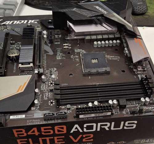 Материнская плата gigabyte b450 aorus elite v2