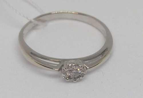 Золотое кольцо 585 пр с бриллиантом р-р 15,5