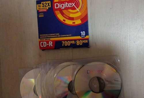 Новые диски CD-RW 8 шт