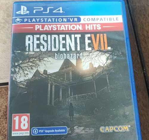 Диск на ps4 Resident evil 7 VR