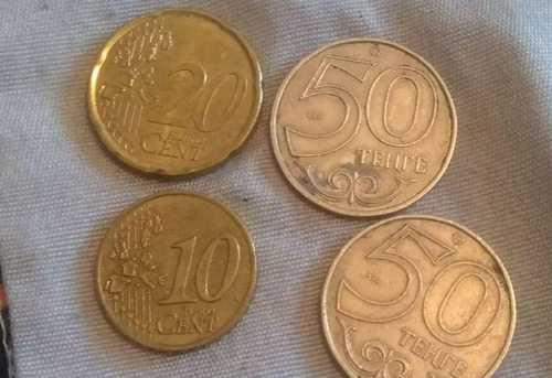 Монеты евро цент