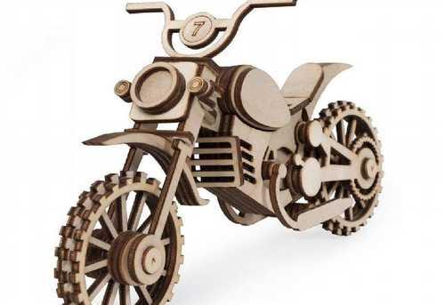 Конструктор мц-4 3D деревянный подвижный Мотоцикл