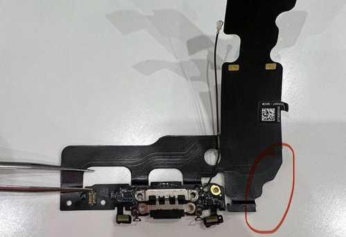 Нижний шлейф разъем зарядки iPhone 7 Plus черный