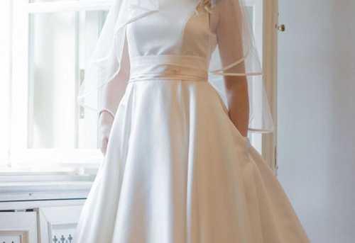 Короткое свадебное платье Голди с открытой спиной