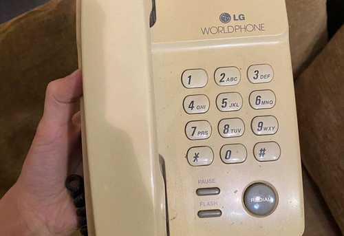 Телефон стационарный LG worldphone бежевый