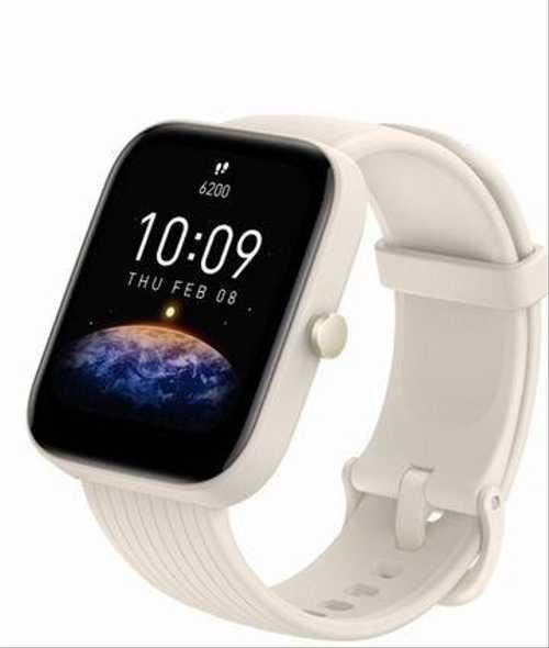 Смарт часы Amazfit Bip 3 Pro White (Бежевые)