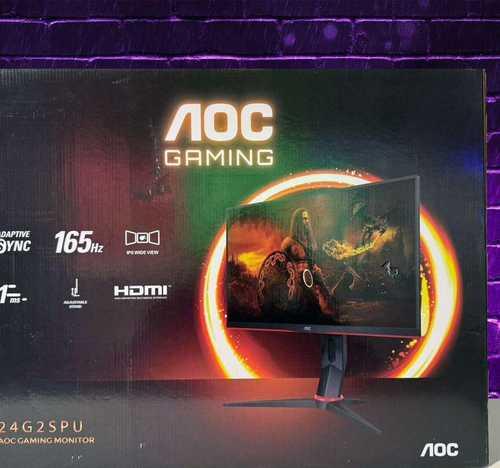 23.8" Игровой монитор AOC 24G2SPU/BK 165Hz