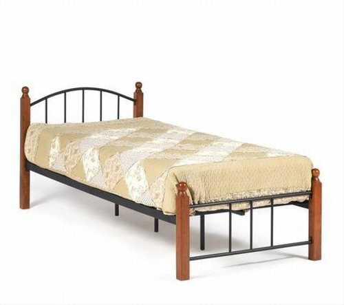 Кровать AT 915 single дуб в красноту (металлически