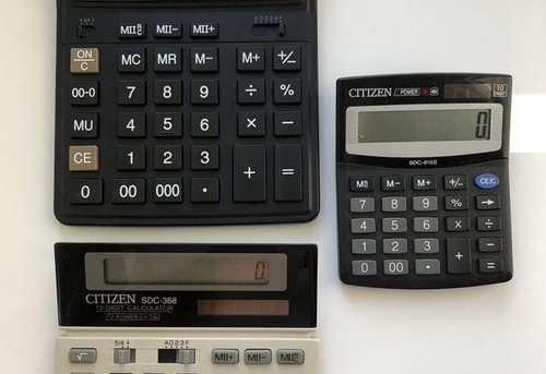 Калькуляторы бухгалтерские Citizen большие и малые