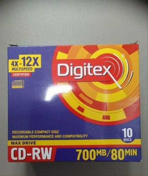 Перезаписываемый диск CD-RW 700Mb 12x slim box