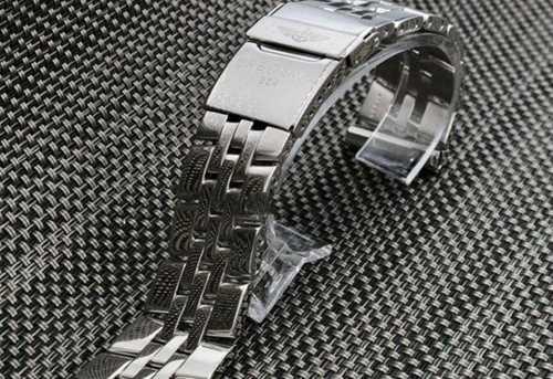 Браслет на часы Breitling 18мм Silver